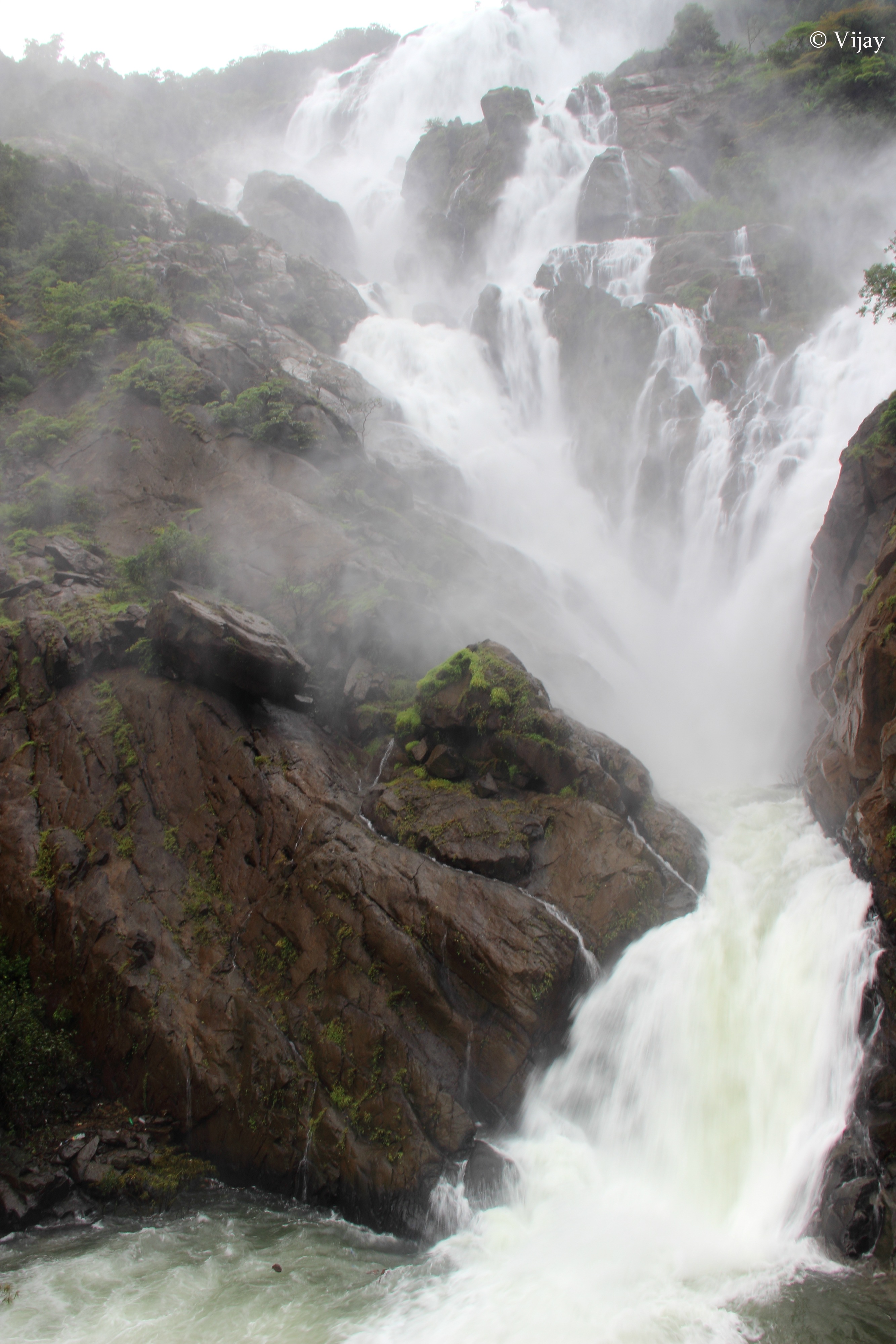 A view of the mighty Dudhsagar falls - Delightful Journeys - Daring ...